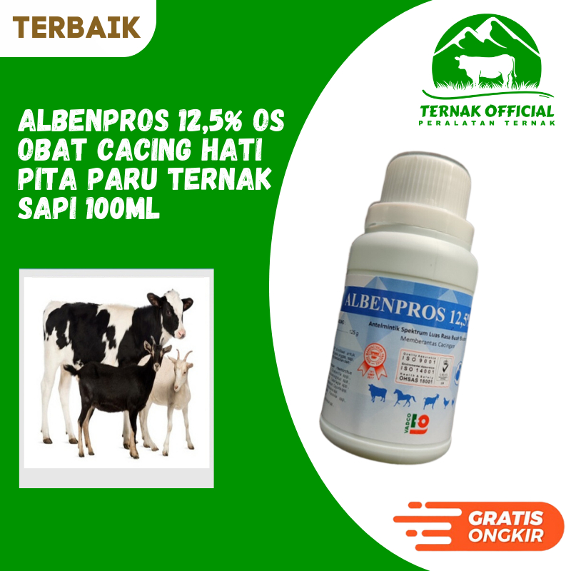 Jual Albenpros 12,5 % Os Obat Cacing Hati Pita Paru Ternak Sapi 100 Ml | Shopee Indonesia