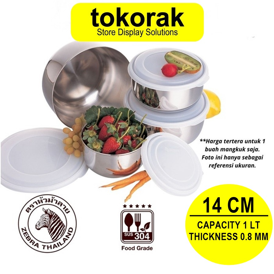 Jual FOOD STORAGE 14 CM EXTRA ZEBRA 110420 TEMPAT SIMPAN MAKANAN ...