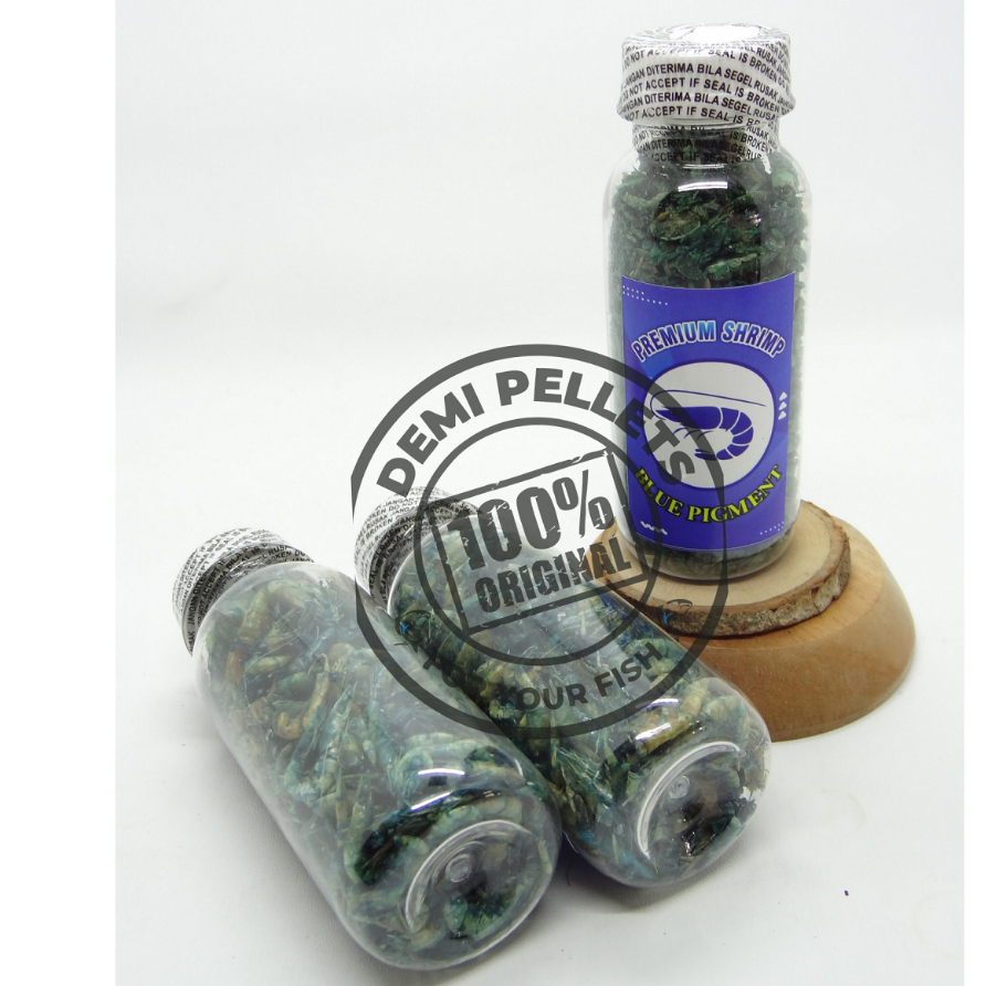 Jual Udang Kering BIRU Premium Plus pigmen CAROPHYLL BLUE kemasan botol ...