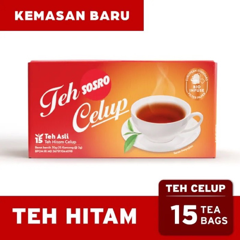 Jual Teh Celup SOSRO Isi 15 Teh Sosro Teh Dalam Kantong | Shopee Indonesia