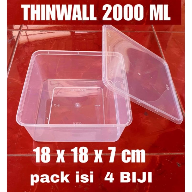 Jual DAPURMAMI 10 biji ThinWall 200 ml 250 ml 300 ml 500 ml 650 ml 750 ml 1000 ml Thinwall Sq ...