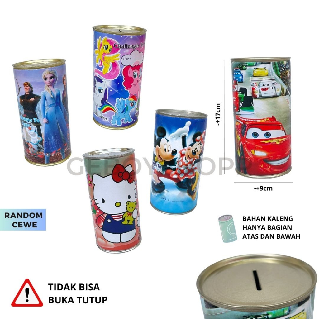 Jual Celengan Karakter / Celengan Target / Celengan Kaleng Size M ...