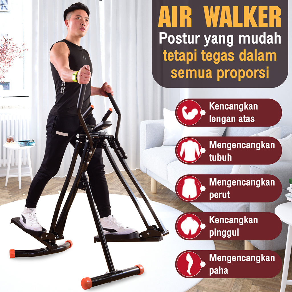 Jual BG SPORT Air Walker Climber Elliptical Trainer Freestyle Glider ...