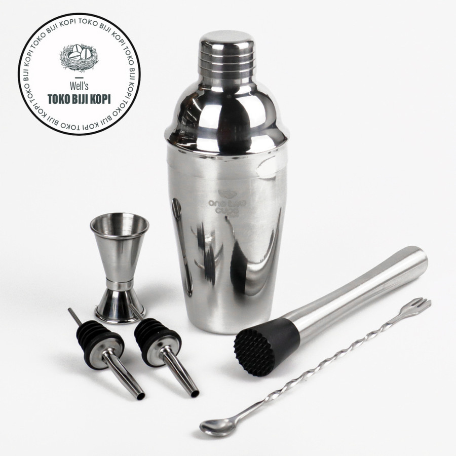 Jual SHAKER COCKTAIL 6 IN 1 STAINLESS PENGOCOK MINUMAN BARISTA - 550 ML ...