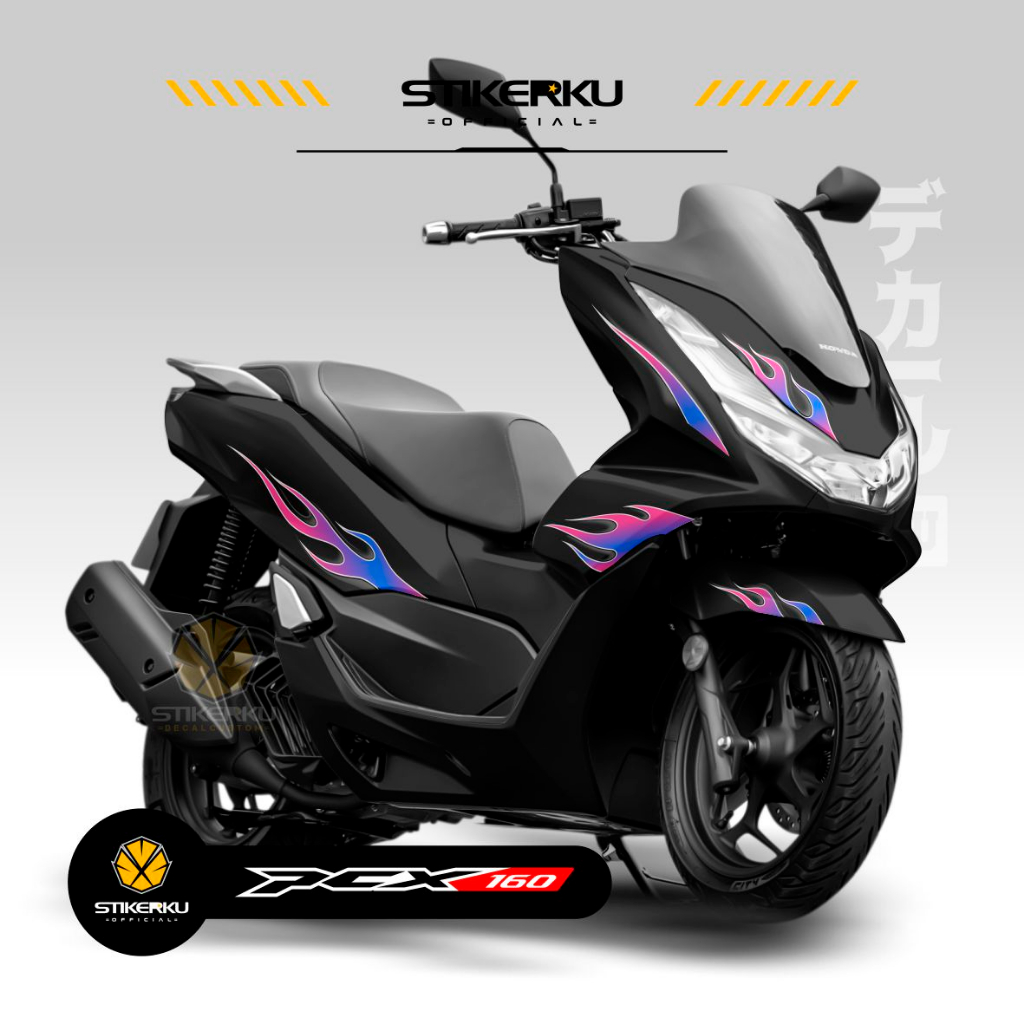 Jual STRIPING HONDA PCX 160 / MOTIF 5 / EDISI API / ALL-NEW / STIKER ...