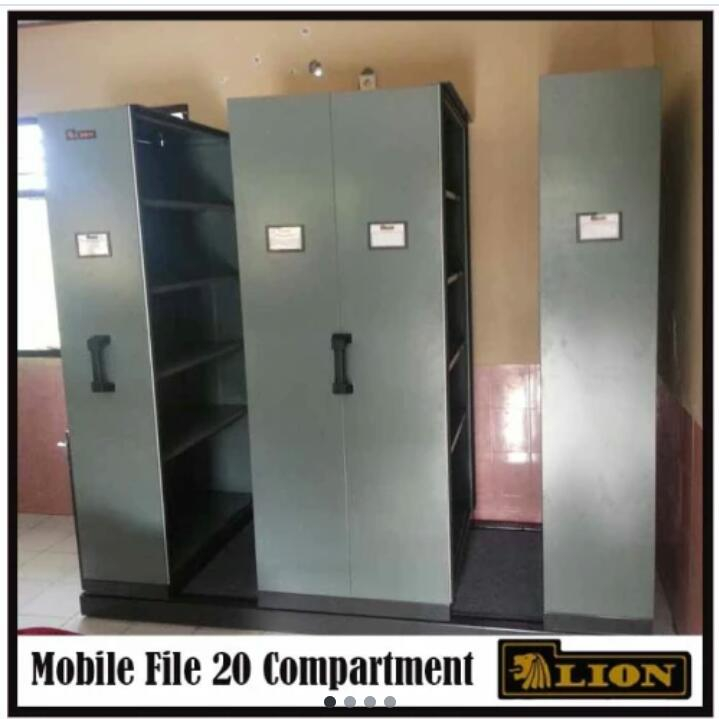 Jual mobile file/lemari arsip dorong 20 kompartmen ready makassar promo ...