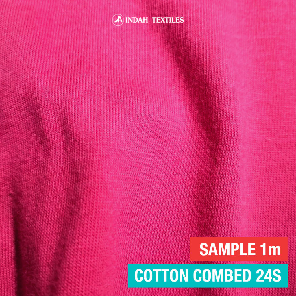 Jual Sample Kain 1m - Cotton Combed 24s Warna Fanta | Shopee Indonesia