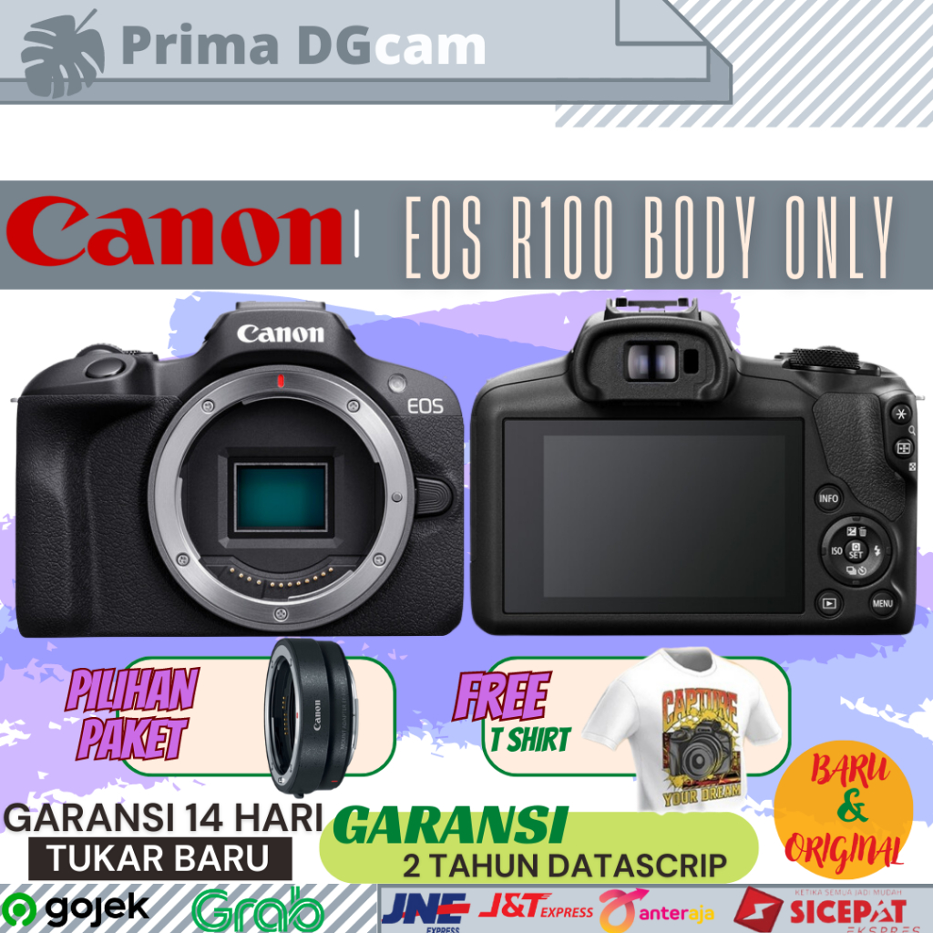 Jual Canon EOS R100 Body Only Mirrorless Camera Garansi Resmi | Shopee ...