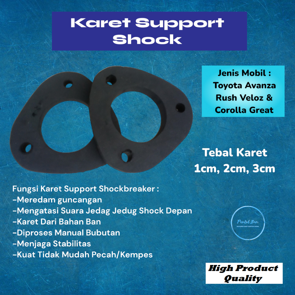 Jual Karet Tatakan Support Shock Depan Avanza Rush Calya Corolla Great ...