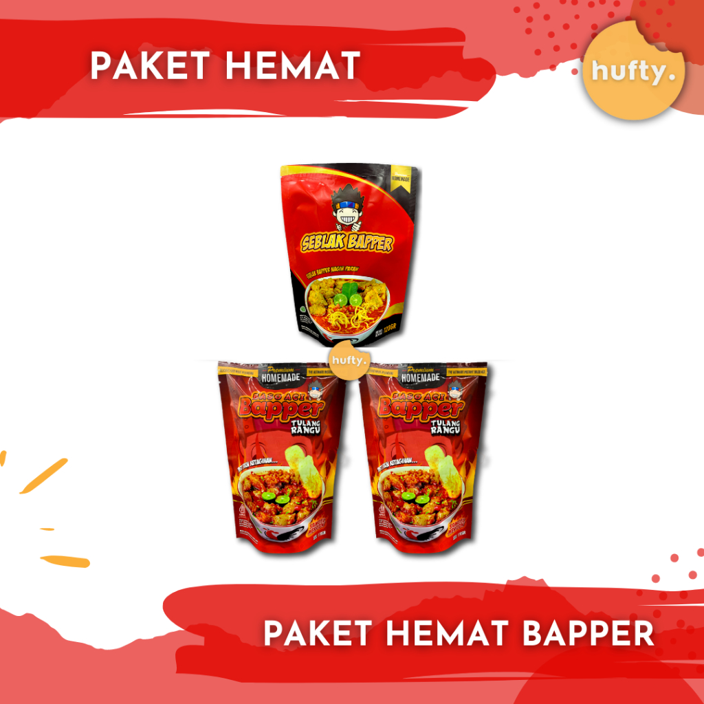 Jual PAKET HEMAT BAPPER MERCON & SEBLAK BAPPER HUFTY SNACK | Shopee ...