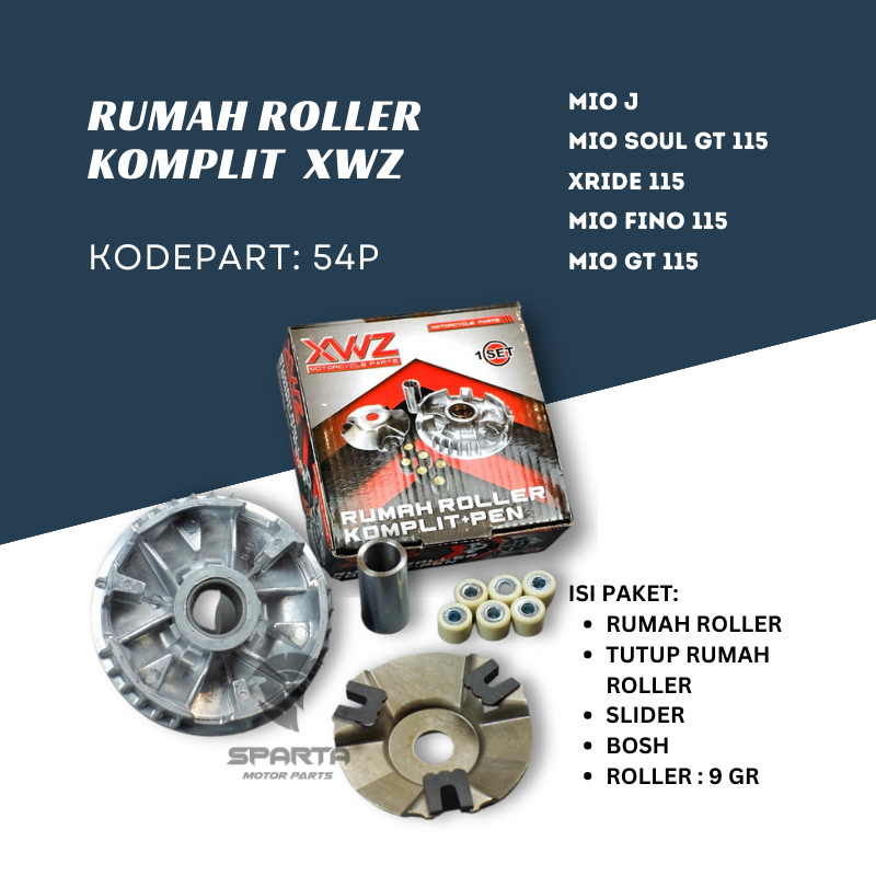 Jual RUMAH ROLLER KOMPLIT SET 54P MIO J SOUL GT 115 XRIDE 115 MIO FINO ...