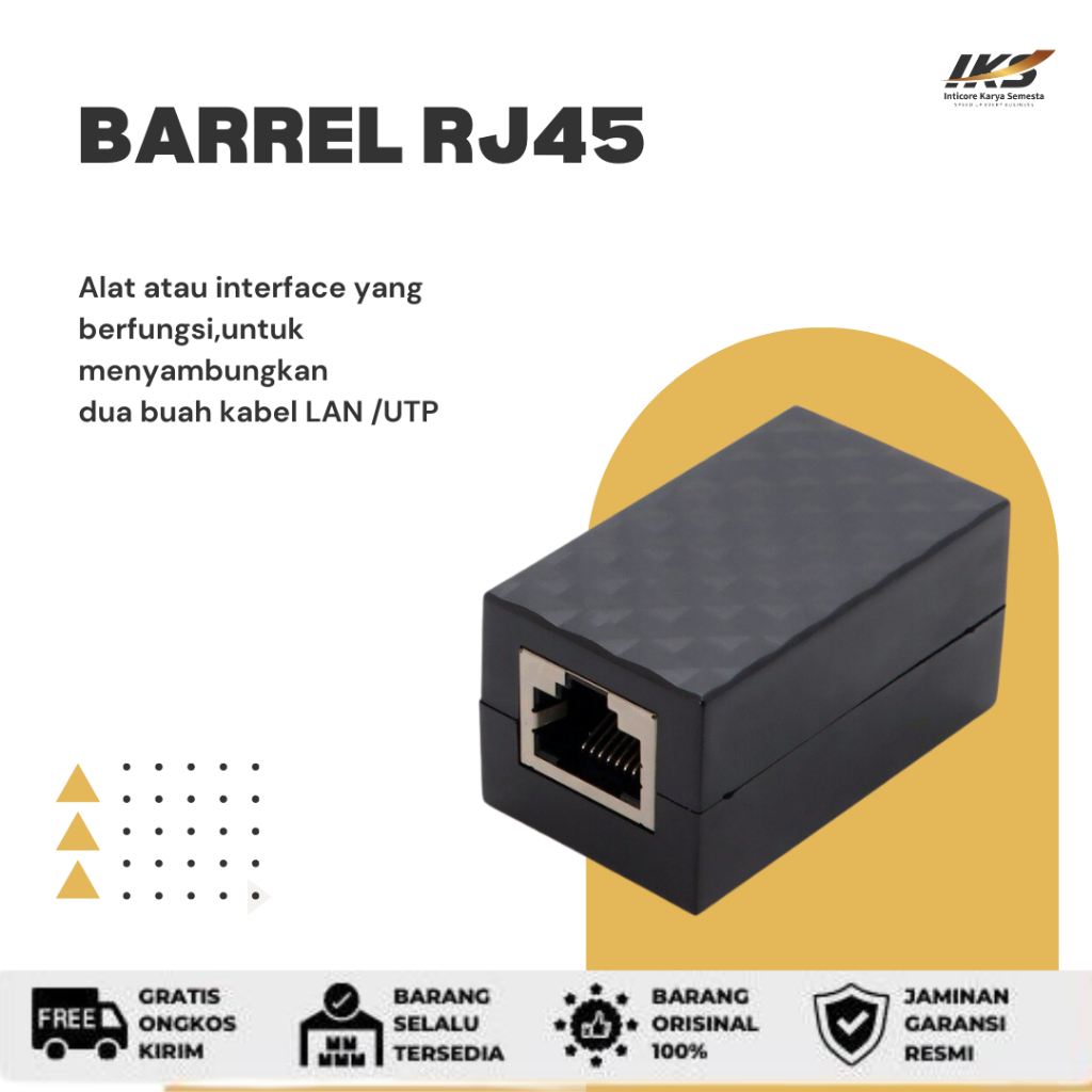Jual Barrel Sambungan Jaringan LAN RJ45 Konektor | Shopee Indonesia
