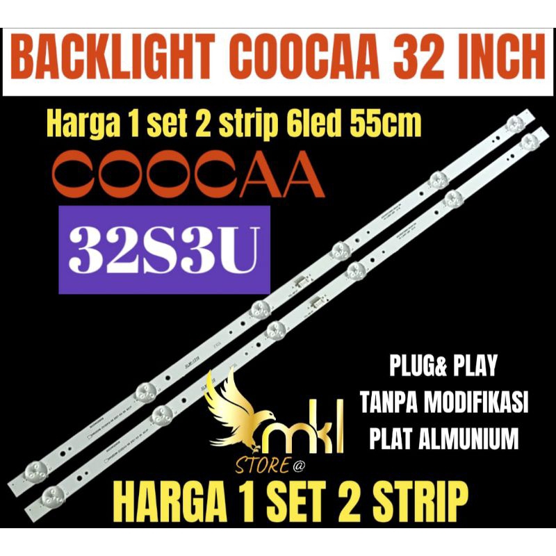 Jual BACKLIGHT TV LCD LED COOCAA 32 INCH 32S3U BACKLIGHT TV 32 INCH | Shopee Indonesia