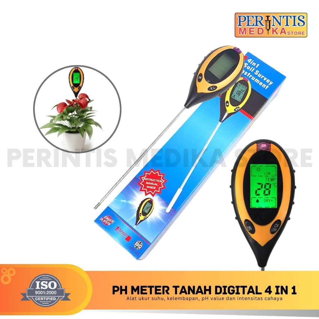 Jual Soil Analizer 4in1 l Pengukur Temperature & Kelembapan Tanah Soil ...