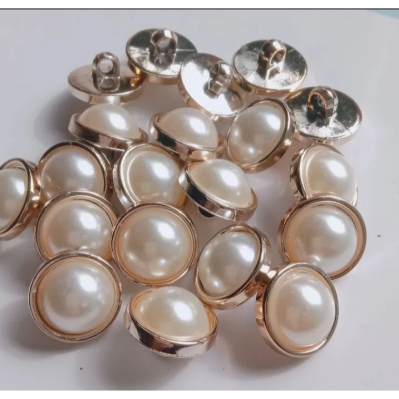Jual kancing jamur permata gold ukuran 12mm isi ( 50 /100-kancing ...