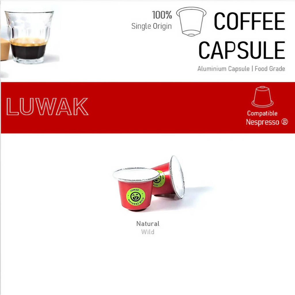 Jual Kopi Kapsul Arabica Luwak Coffee Capsule Nespresso Compatible ...