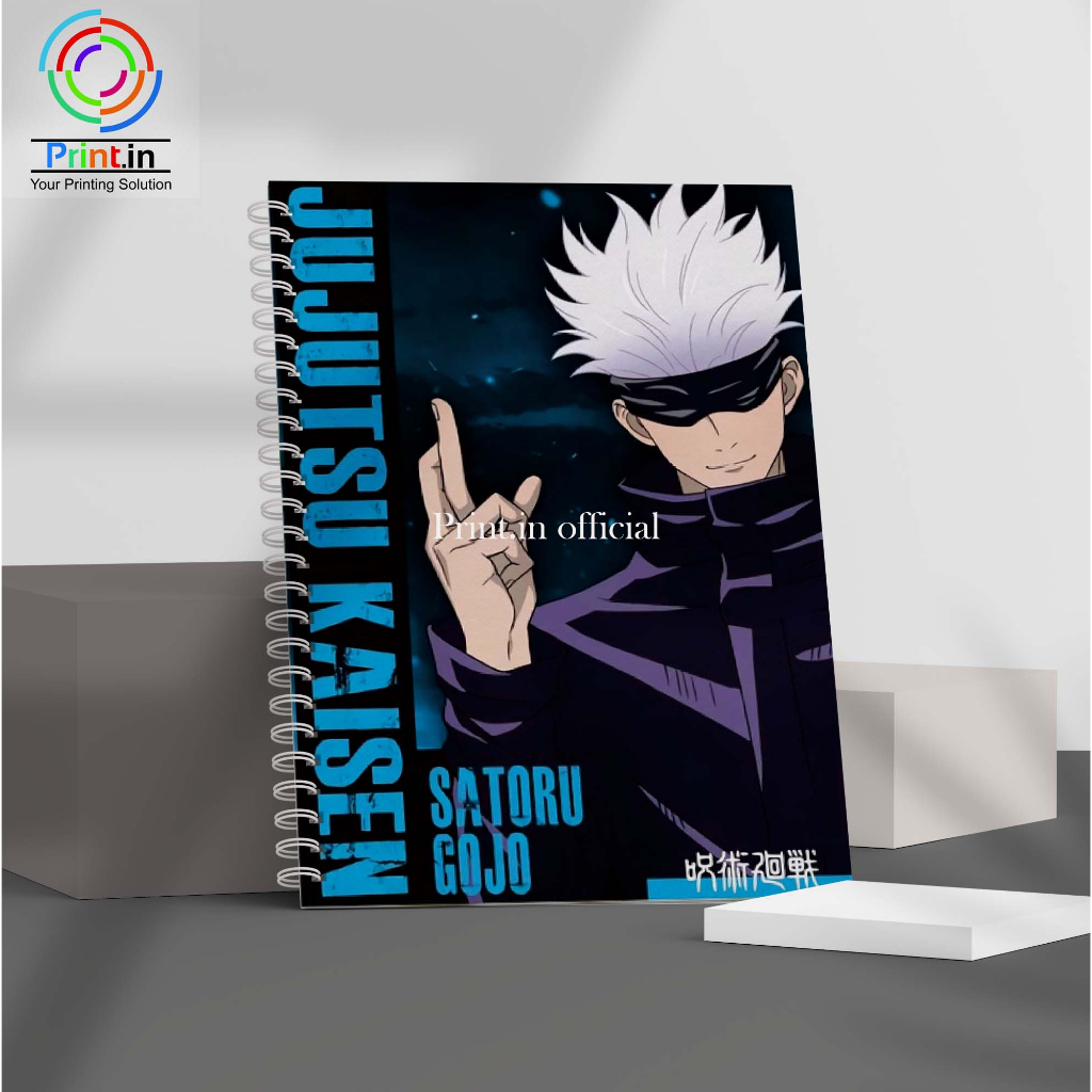Jual Notebook spiral Satoru Gojo Jujutsu Kaisen Garis/Polos, A5/B5 ...