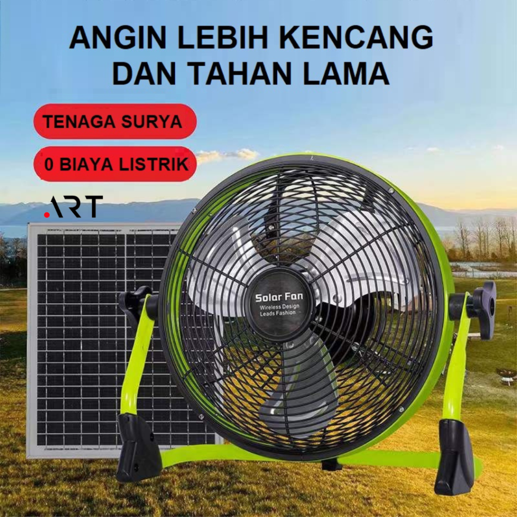 Jual SOLAR FAN / TENAGA SURYA / DAPAT 2 MACAM KAKI / KIPAS ANGIN LANTAI ...