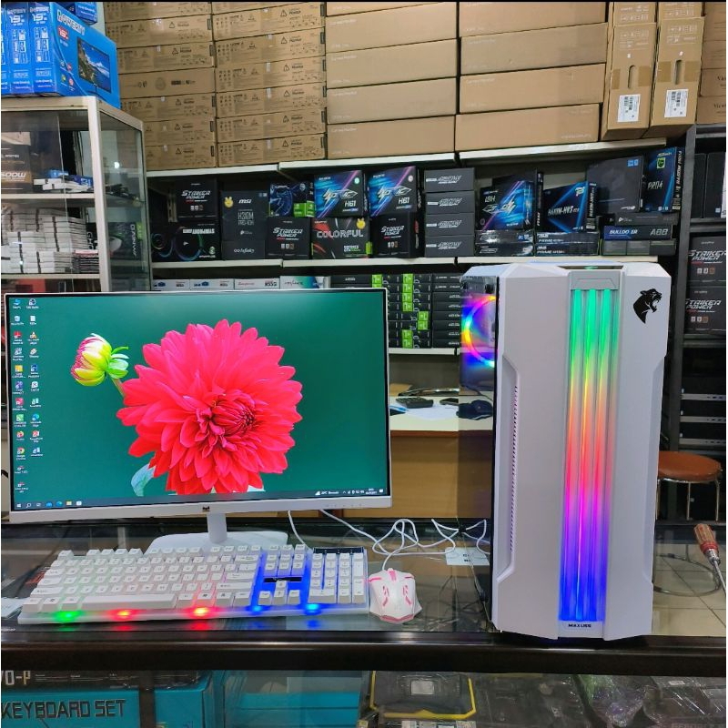 Jual PC gaming core i7 Ram 16 gb SSD 256 GB monitor 24/19 in key mouse ...