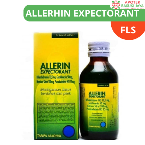 Jual ALLERIN EXPECTORANT Sirup Obat Batuk dan Flu Alergi | Shopee Indonesia