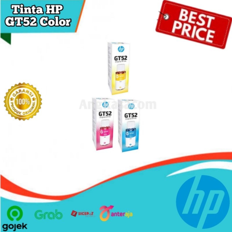 Jual Tinta HP GT52 GT 52 Cyan Magenta Yellow / Color Ink Bottle ...