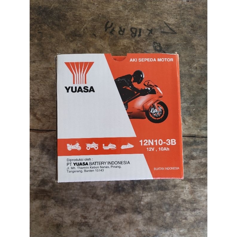 Jual AKI YUASA 12N10-3B-B MOTOR RODA 3 SPD SEPEDA MOTOR VESPA GENSET LAPAK | Shopee Indonesia