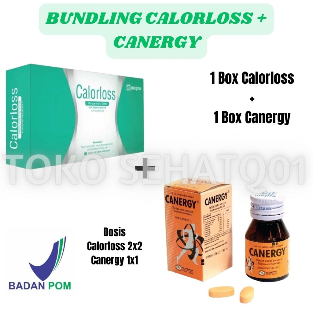 Jual [Bundling] Calorloss Kaplet + Canergy Tablet / Suplemen Diet ...