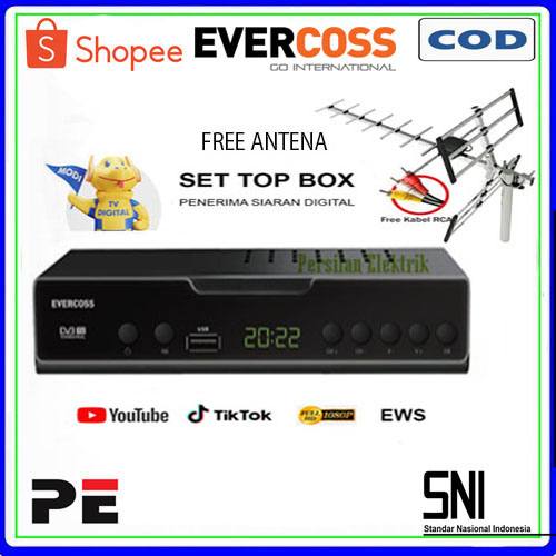 Jual Set Top Box TV Digital Evercoss Max DVB T2 Evercoss Megabox ...