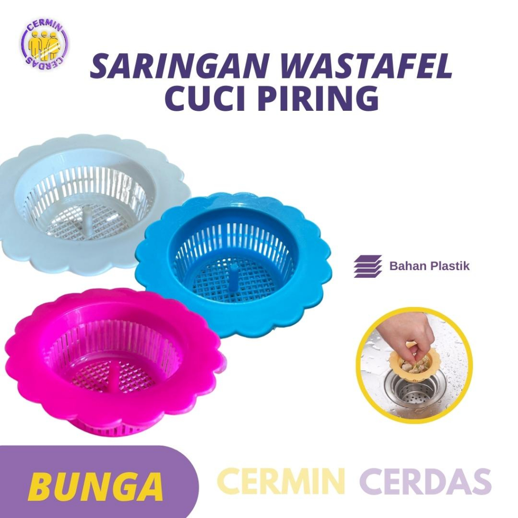 Jual Saringan Wastafel Bunga Cuci Piring Penghambat Sampah Plastik ...