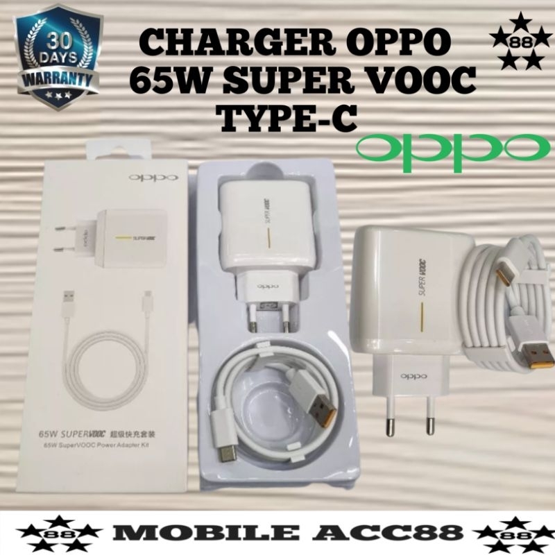 Jual CHARGER OPPO 65W SUPER VOOC TYPE C FAST CHARGING 65 WATT ORIGINAL ...