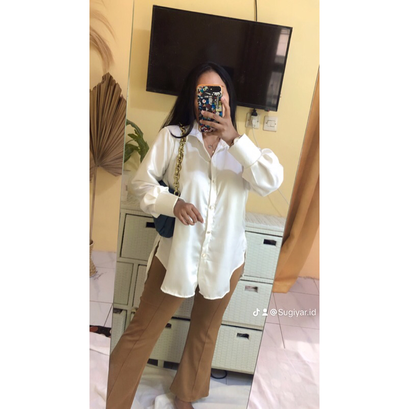 Jual Basic TOP, kemeja silky murah | Shopee Indonesia
