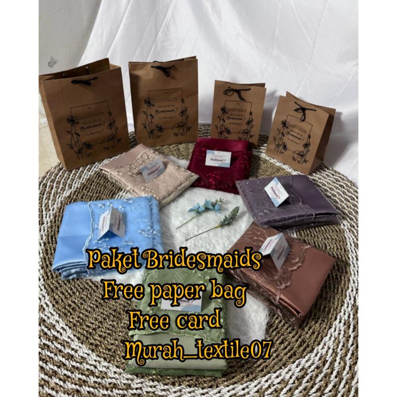 Jual Kain Free Paper Bag Paket Bridesmaids/ Paket Seragaman/ Paket ...
