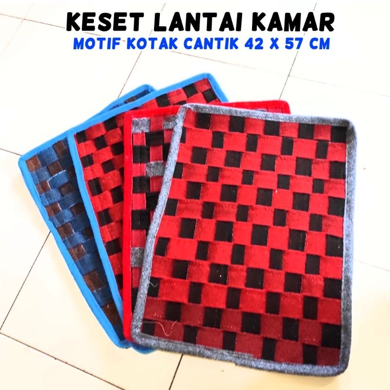 Jual Keset Lantai Murah Motif Kotak Kotak | Shopee Indonesia
