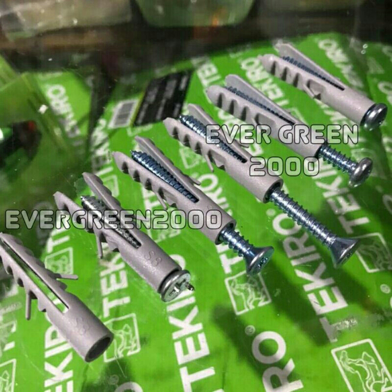 Jual Sekrup Ramset Plastik S6 + Skrup 3 cm ( 1 pak 25 pcs ) Grade A / rumah sekrup S-6 untuk ...