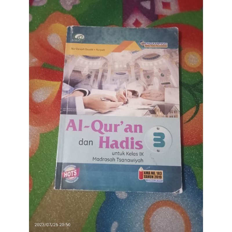 Jual BUKU ORI AL-QUR'AN DAN HADIS KELAS 3 SMP PENERBIT AQILA | Shopee Indonesia