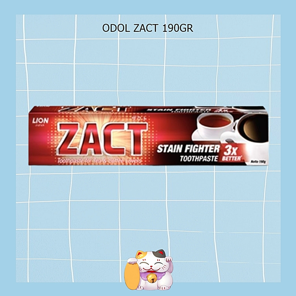 Jual ZACT Pasta Gigi 190gr / ZACT Stain Fighter Odol | Shopee Indonesia