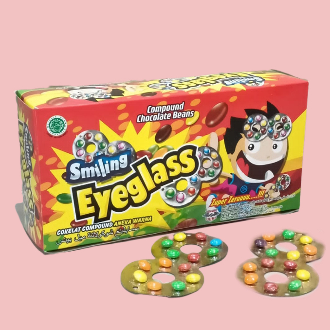 Jual Smiling Eyeglass Chocolate / Coklat Kacamata 6 gr (40 pcs/box ...