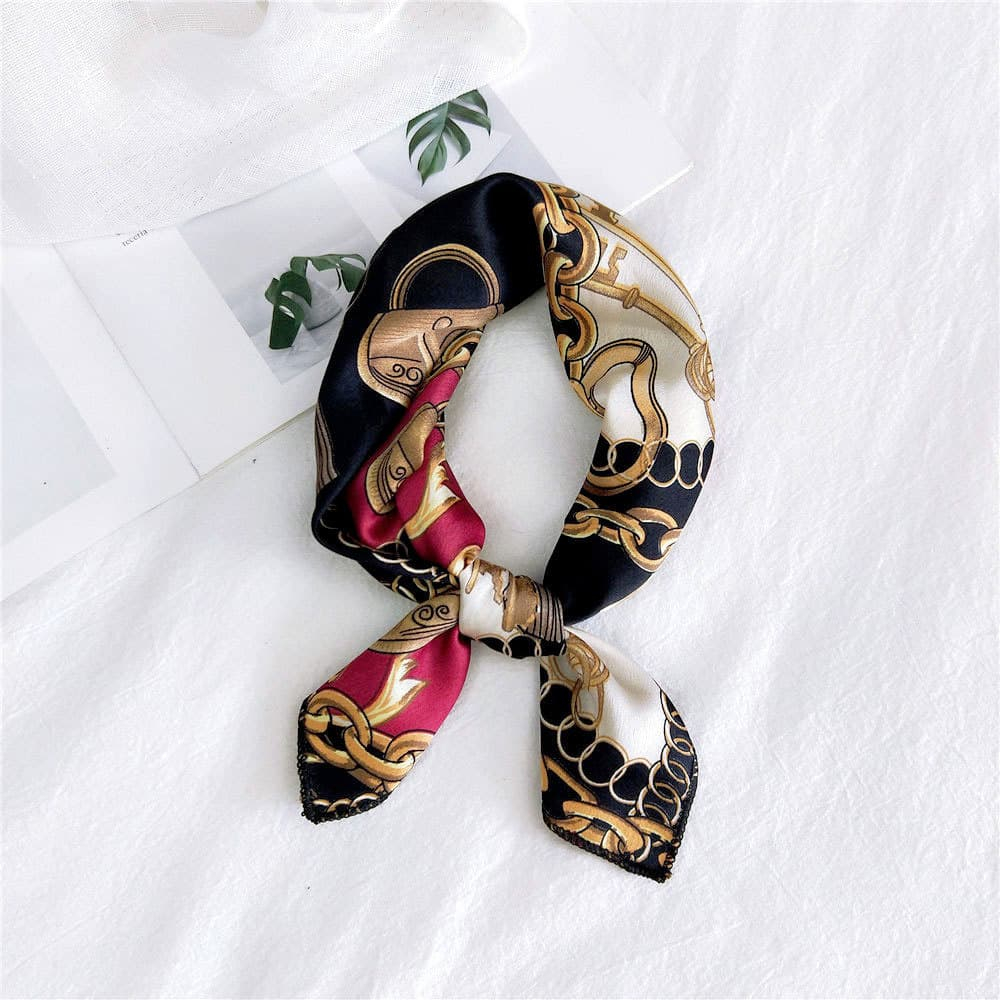 Jual Syal leher syal pramugari scraf sutra 50x50 syal kepala syal tas ...