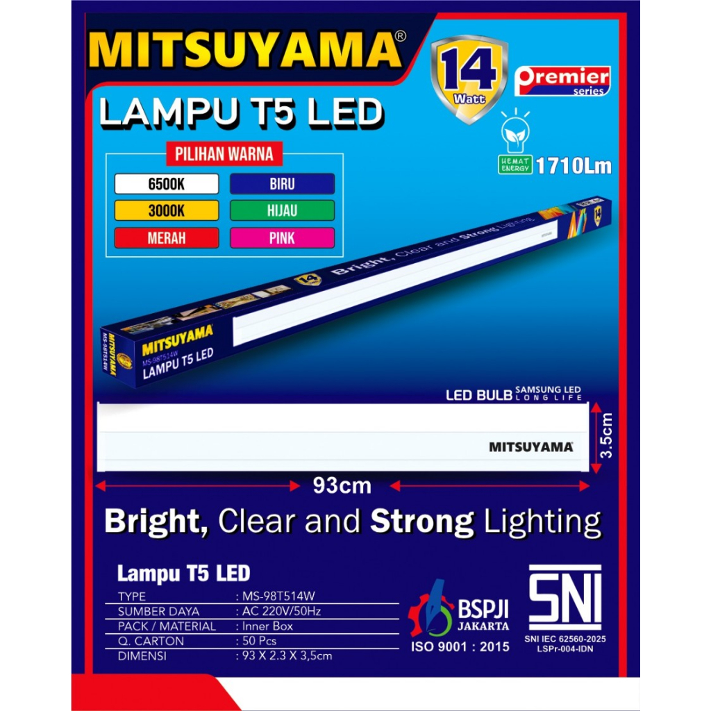 Jual LAMPU T5 LED 90 CM PINK MITSUYAMA LAMPU T5 LED 14 WATT LAMPU TUBE ...