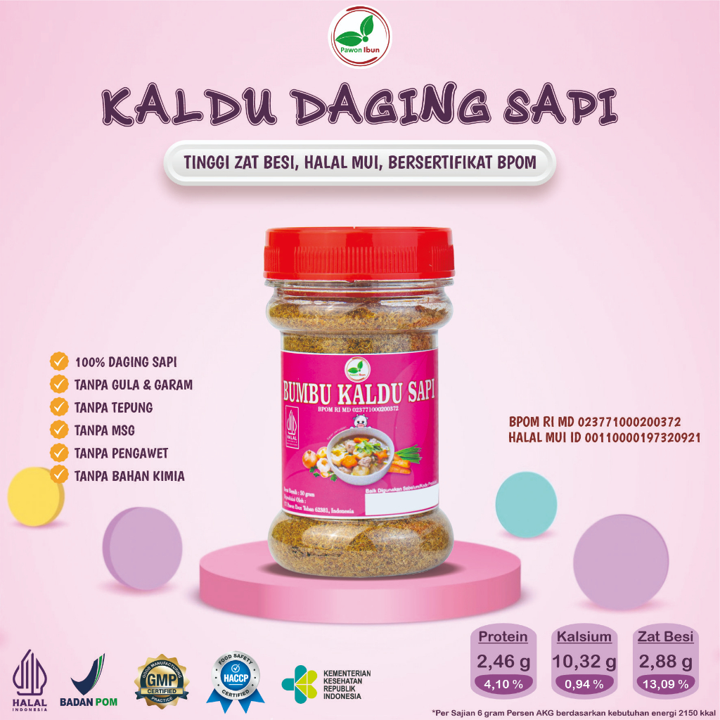 Jual Kaldu Sapi Pawon Ibun Non Gula Garam | Shopee Indonesia