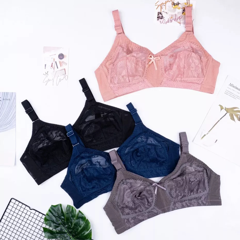 Jual Bra Guini 408 Cup B Brukat Bra Jumbo Tanpa Busa Tanpa Kawat ...