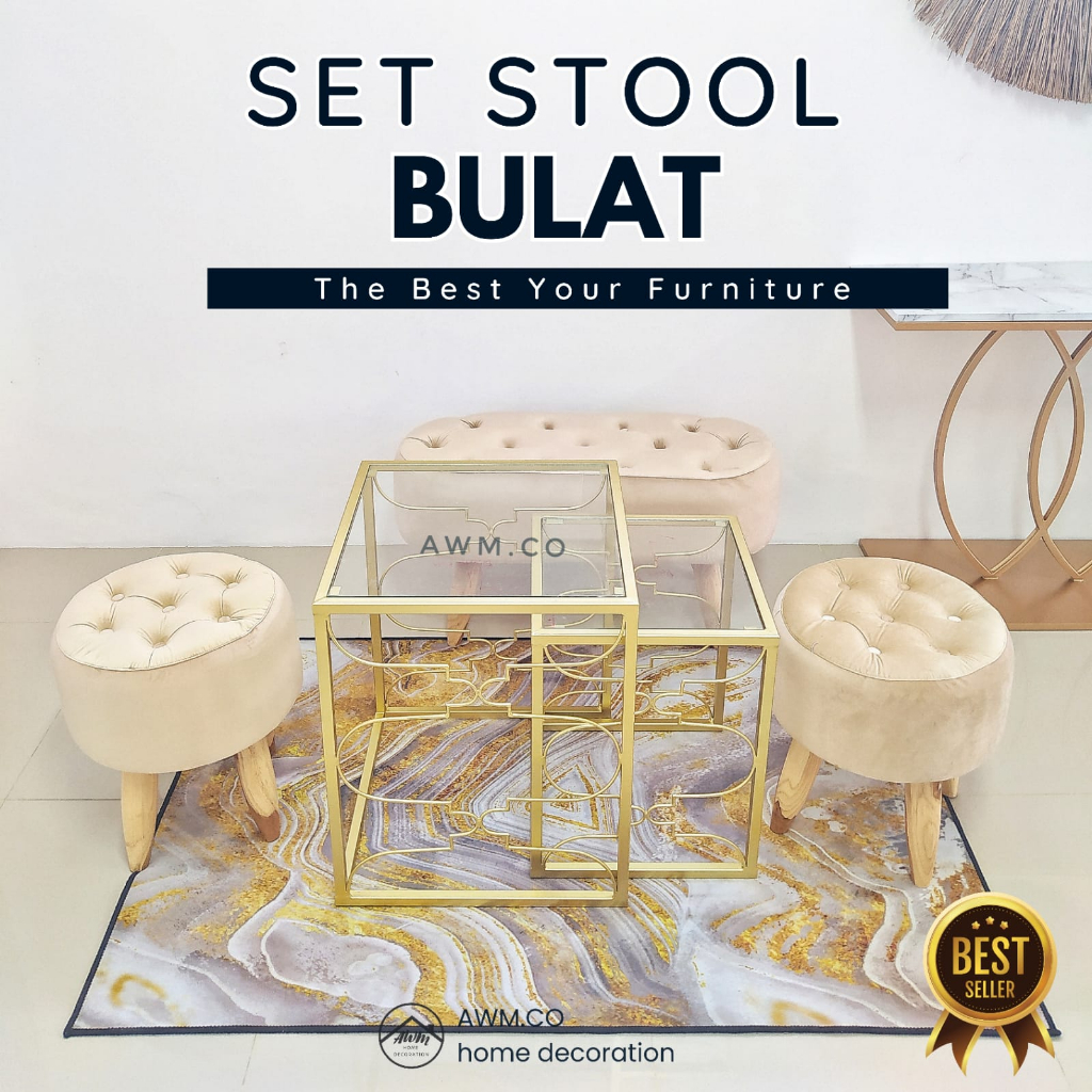 Jual Stool Bulat Furniture Ruangan Rumah Home Decoration Kursi Cafe ...