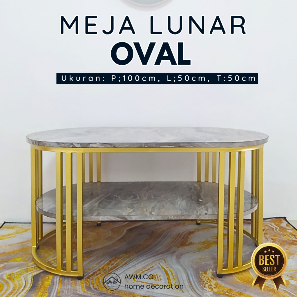 Jual Meja Lunar Oval Furniture Ruangan Rumah Home Decoration Cafe Coffe ...