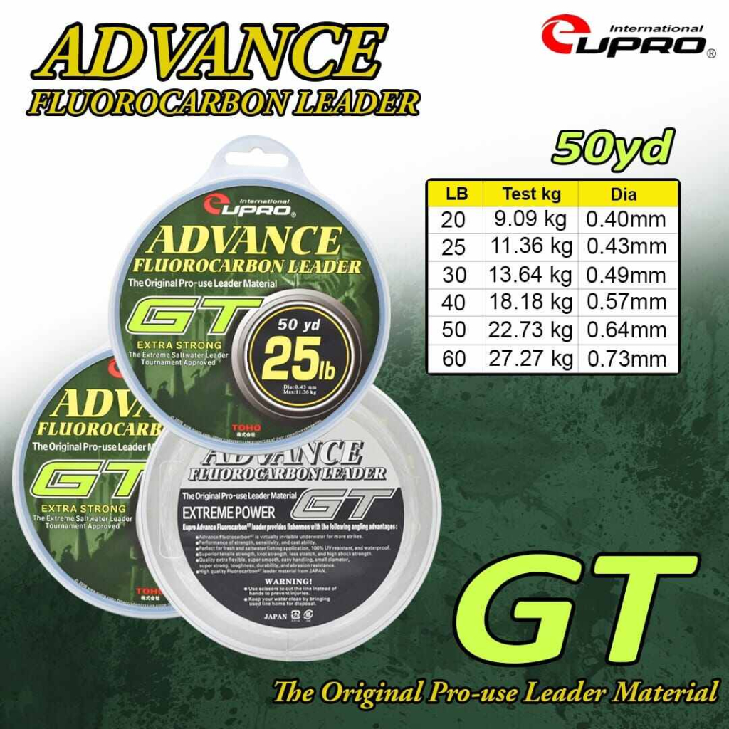 Jual Senar Leader EUPRO ADVANCE GT FLUOROCARBON LEADER 50YD | Shopee ...
