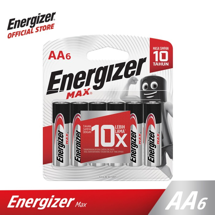 Jual Batre energizer max AA /AAA / A2 / A3 isi 6 Alkaline Baterai tahan ...