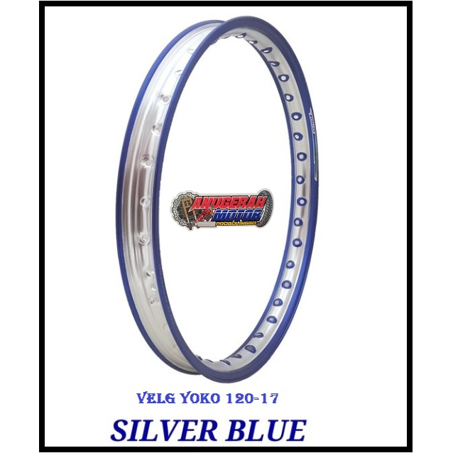 Jual Velg velg pelek YOKO twotone blue silver ujuran 120 ring 17 - 120 ...