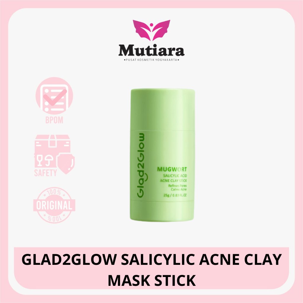 Jual GLAD2GLOW MUGWORT SALICYLIC ACNE CLAY MASK STICK 25GR | Shopee ...