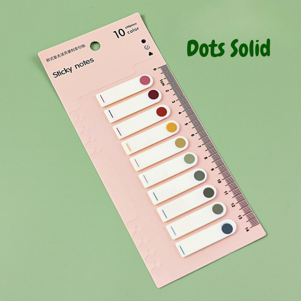 Jual KAWA Sticky Notes List Set Mini 10 Warna Pastel Soft Penanda Memo ...