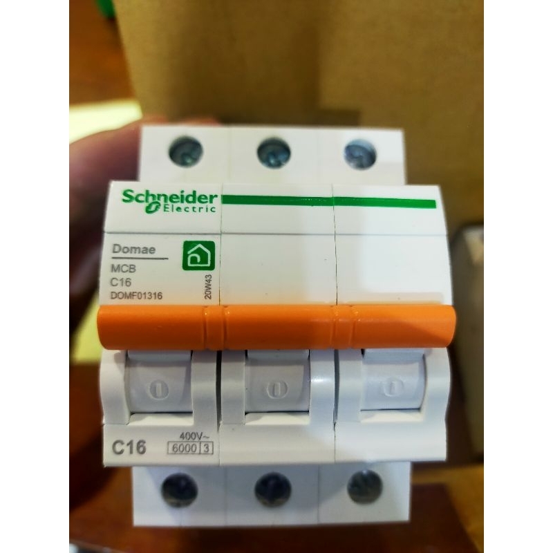 Jual mcb schneider domae 3p 16a 6kA original | Shopee Indonesia