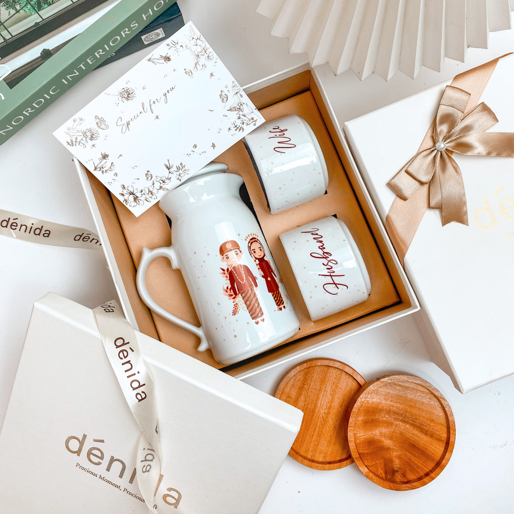 Jual Denida - Kado Pernikahan Kado Set Teko Cangkir Custom Hampers Tea ...